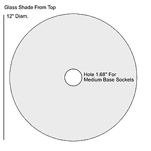 LIGHTACCENTS Alabaster White Glass Lamp Shade Replacement for Floor Lamp - Lamp Shade for Floor Lamps - Glass Lamp Shade - Floor Lamp Shade - Light Fixture Replacement Glass (White Marble)