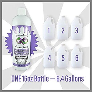 Detail Juice Garry Dean's Infinite Use Concentrate Automotive Detailing Supplies Waterless Wash, Water Softener, Detail Spray, Spray Wax (16 oz)