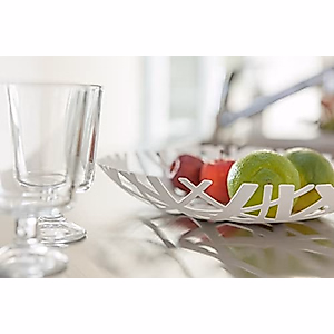 YAMAZAKI Home Bowl | Steel | Fruit Basket, One Size, White