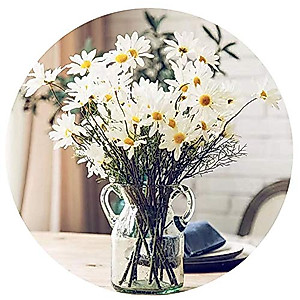 Artfen 10pcs Artificial Daisy Flowers Flower Arrangements for Home Hotel Office Wedding Party Garden Craft Art Decor Each Approx 21" High No Vase White