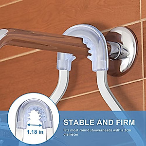 Shower Caddy Over Shower Head, Hanging Shower Caddy, Rustproof Shower Organizer with Hooks for Razor/Sponge, Over The Shower Head Caddy with Soap Basket (Silver))