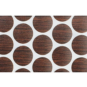 53 Pack Fastcap FC.WP.916.IW 9/16" Self Adhesive Furniture Cabinet Screw Cap Covers Imperial Walnut