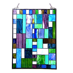 Chloe Lighting CH1P799BM24-GPN 18 x 24 Picasso Tiffany-Glass Rectangle Window Panel, One Size
