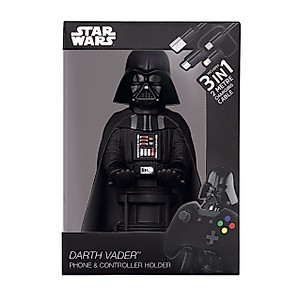 Exquisite Gaming: Star Wars Darth Vader (Original Series) & Stormtrooper (Classic Suit) - Mobile Phone, Gaming Controller Holders and Device Stands With Cable Guys Licensed Figures