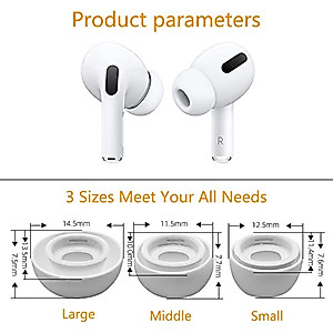 Geeice AirPods Pro Case with Cleaner kit and Replacement Ear Tips, 3 in 1 Soft Silicone Full Protective Cover with Keychain, Cleaning Pen and Noise Reduction Hole Eartips(S/M/L), Black