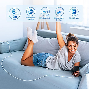 Quntis iPhone Charger 3 Pack 6ft [MFi Certified] iPhone Fast Charging Cable Cord Short USB A to Lightning Cable for iPhone 14 13 12 11 Pro Max XR XS X SE 8 7 6s 6 Plus 5S 5C 5 iPad Air Mini Airpods