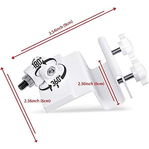 Wasserstein Weatherproof Gutter Mount Compatible with Arlo Pro/Pro2/Pro3/Pro4/ HD/Ultra/Ultra 2 (White)