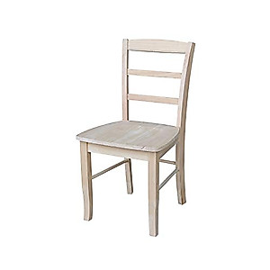 International Concepts Set of Two Madrid Chairs, Wood, Unfinished