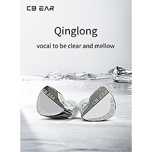 KBEAR Qinglong in Ear Wired Headphone,PU+PEEK Double-Layer Composite Diaphragm in Ear Monitor Stage IEM,Noise Cancellation HiFi Headset with Detachable Cable for Singer Musicial