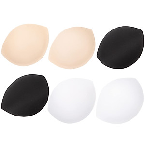 ifundom 3 Pairs Bra Pads Inserts Removable Bra Cups Inserts Breast Enhancers Bra Insert Pads for Bikini Top Swimsuit Sport Bra