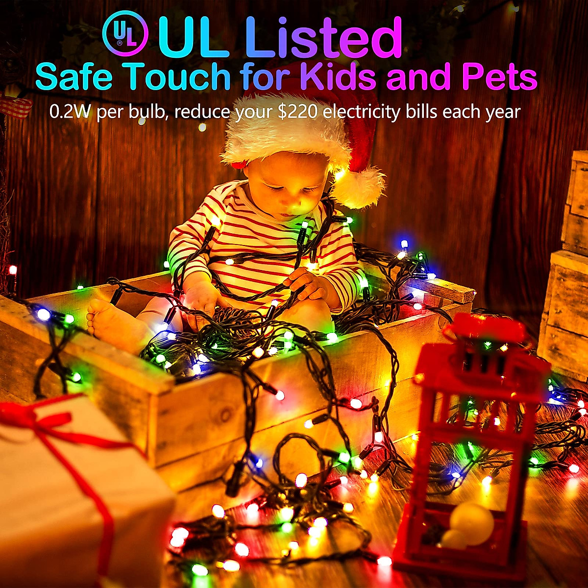 XURISEN 403FT Christmas Lights, 1000 LED Super Long String Lights 8 Modes & Memory Timer Plug in Twinkle Fairy Lights Decor for Home Xmas Party Wedding