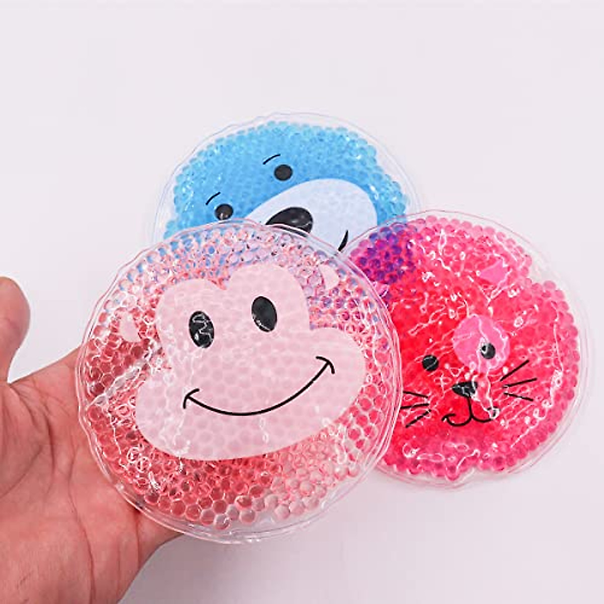 Boo Boo Gel Ice Packs, Kids Ice Packs, Hot Cold Kids Ice Pack, Cold Pack, Cold Therapy and Pain Relief for Minor Cuts, Pain Relief for Kids Injuries, Reusable Gel Ice Packs (4 pcs 5 * 5 inch)