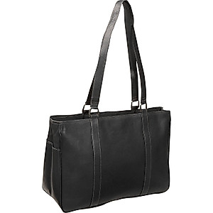 Piel Leather Medium Shopping Bag, Black, One Size