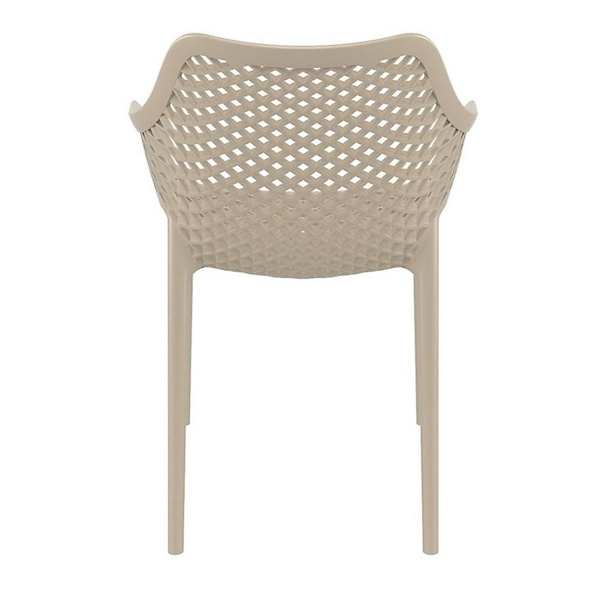 Compamia Air XL Outdoor Patio Dining Arm Chair in Taupe (Set of 2)