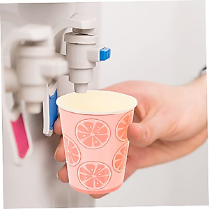 OHPHCALL Gold Embossed Mixed Color Lemon Cups Set 8Pcs Disposable Paper Drink Cups Compact Juice Storage for Party Supplies