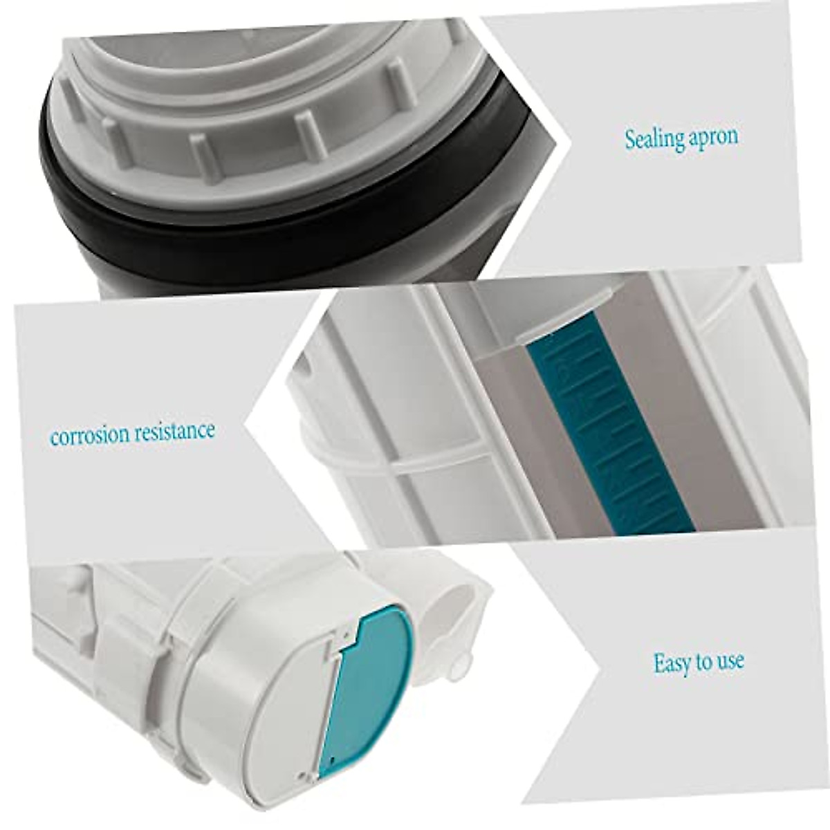 1Pc Drain valve toilet water tank parts dual flush valve toilet tank flush valve Toilet Tank Fittings automatic toilet Durable Toilet Accessories Split button valve plastic white