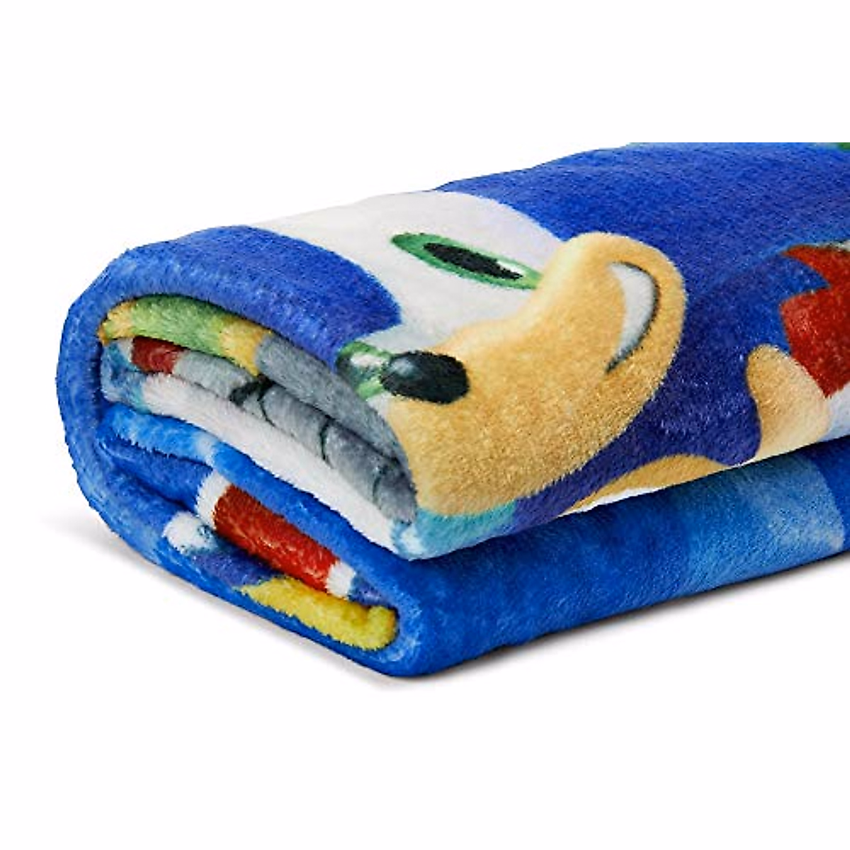 JUST FUNKY Sonic The Hedgehog Sonic & Tails Large Fleece Throw Blanket | Official Sonic The Hedgehog Collectible Blanket | Measures 60 x 45 Inches