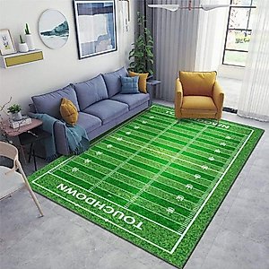 Home Area Runner Rug Pad American Football Field, Texture, Vector Illustration File Contains Thickened Non Slip Mats Doormat Entry Rug Floor Carpet for Living Room Indoor Outdoor Throw Rugs