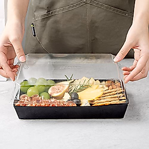 Restaurantware Matsuri Vision Clear Plastic Lid - Fits Large Sushi Tray - 100 count box