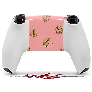 WraptorSkinz Skin Wrap compatible with Sony PS5 DualSense Controller Anchors Away Pink (CONTROLLER NOT INCLUDED)