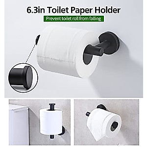 Bathroom Hardware Set, 5/10/20pcs Black/Brushed Nickel/Brushed Gold Stainless Steel Bathroom Hardware Set, Bathroom Accessories Kit Including 16" Hand Towel Bar, Toilet Paper Holder, Robe Towel Hooks