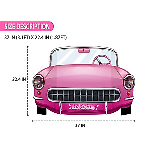 Pink Cars Convertible Photo Booth Props Doll Party Decorations Decor Party Favors for Girls Doll Princess Birthday Party