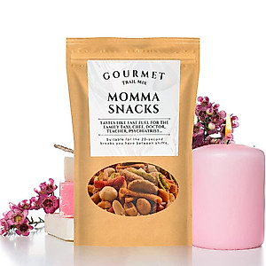 Kepperton Momma Snacks Trail Mix - Gourmet Seasoned Crunchy Blend Food Gift Funny White Elephant Gag Gifts for Mothers Day Friends Womens Stocking Stuffers