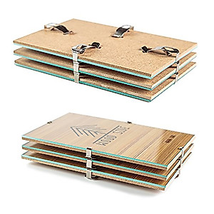 WOOD SIDE ORBIS Glass Clip Picture Frames 4x6 - Pack of 3, Clear Craft Photo Frames