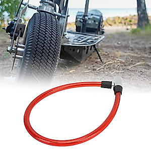 Bicycle Lock Cable, Cable Lock Widely Used Easy Operation Two Keys Portable Size for Gate for Motorcycle for Bike(red)