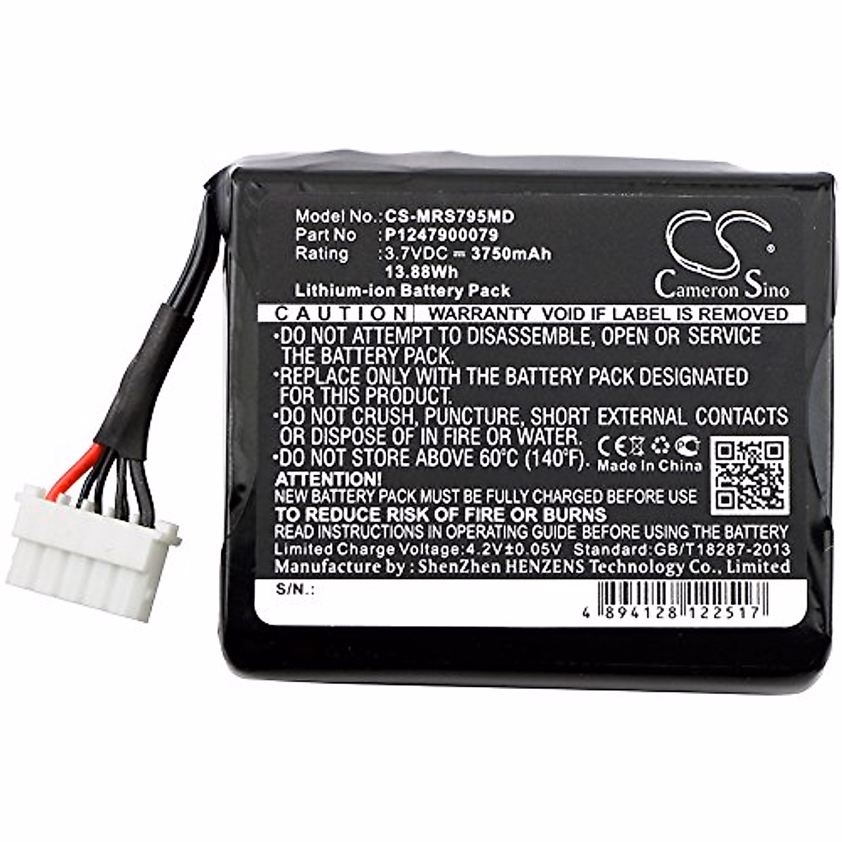 Rechargeable Battery 23794 Replacement for Masimo Radical-7 9500 Touchscreen, Radical Pulse Oximeter(3750mAh Li-ion)