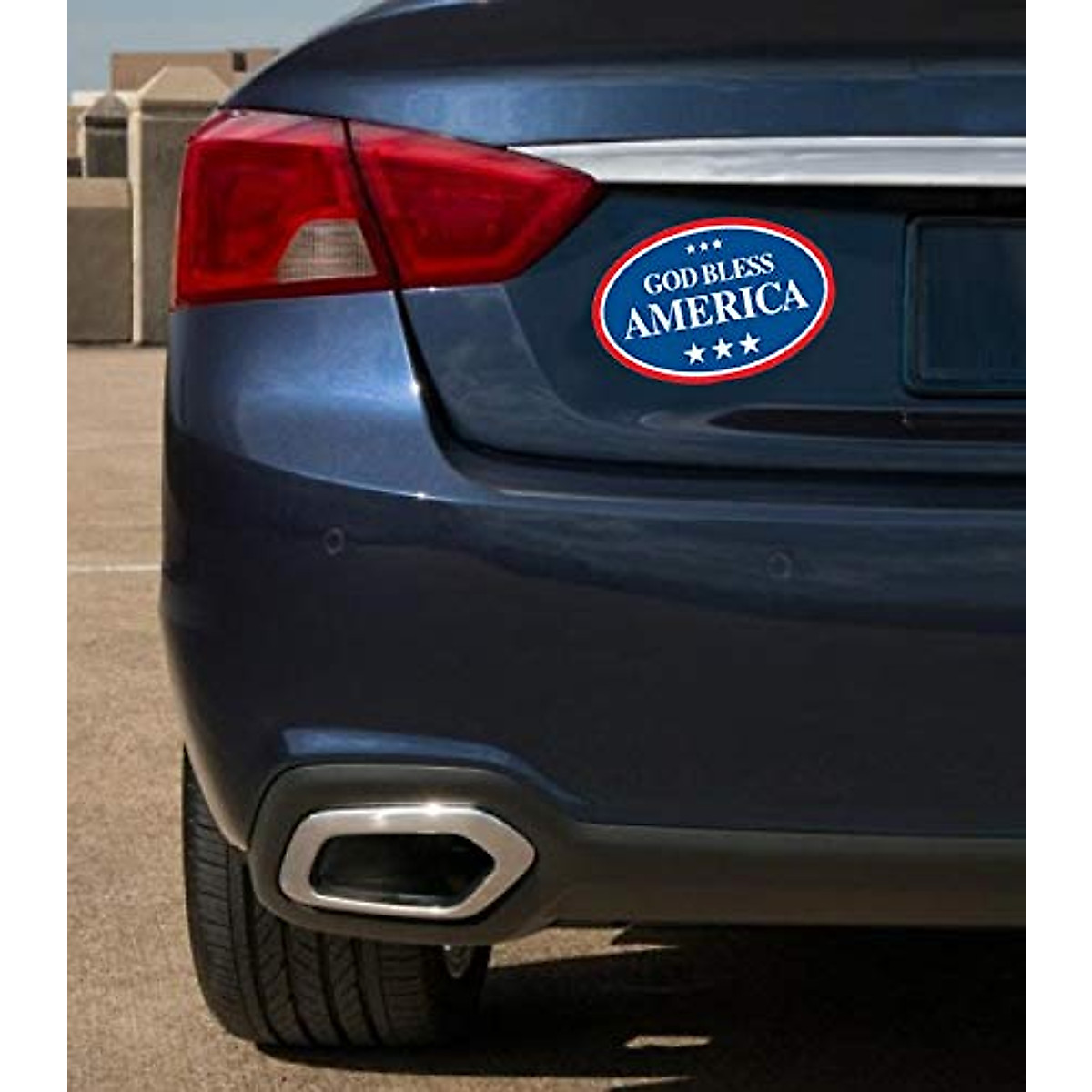 Prismatix Patriotic Magnet - American Flag with Bright Colors - Long Lasting Magnets for Cars - Refrigerator Car Decals - Well Designed Magnetic Fridge Decal-Made in USA (6" x 4", in God We Trust)