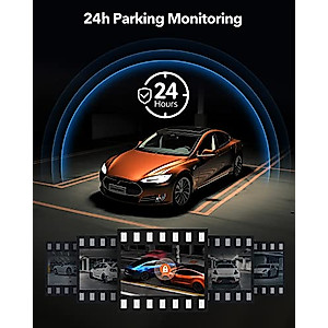 WOLFBOX G840H 2.5K Mirror Dash Cam,12'' Mirror Dash Cam Front and Rear,1080P Rear View Mirror Camera,Dual Dash Camera for Cars with 32GB TF Card & GPS,Super Night Vision,Parking Monitoring