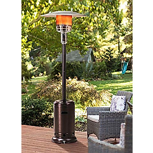 Sunjoy Lawrence Floor-Standing Patio Heater, 88", Bronze hammered finished