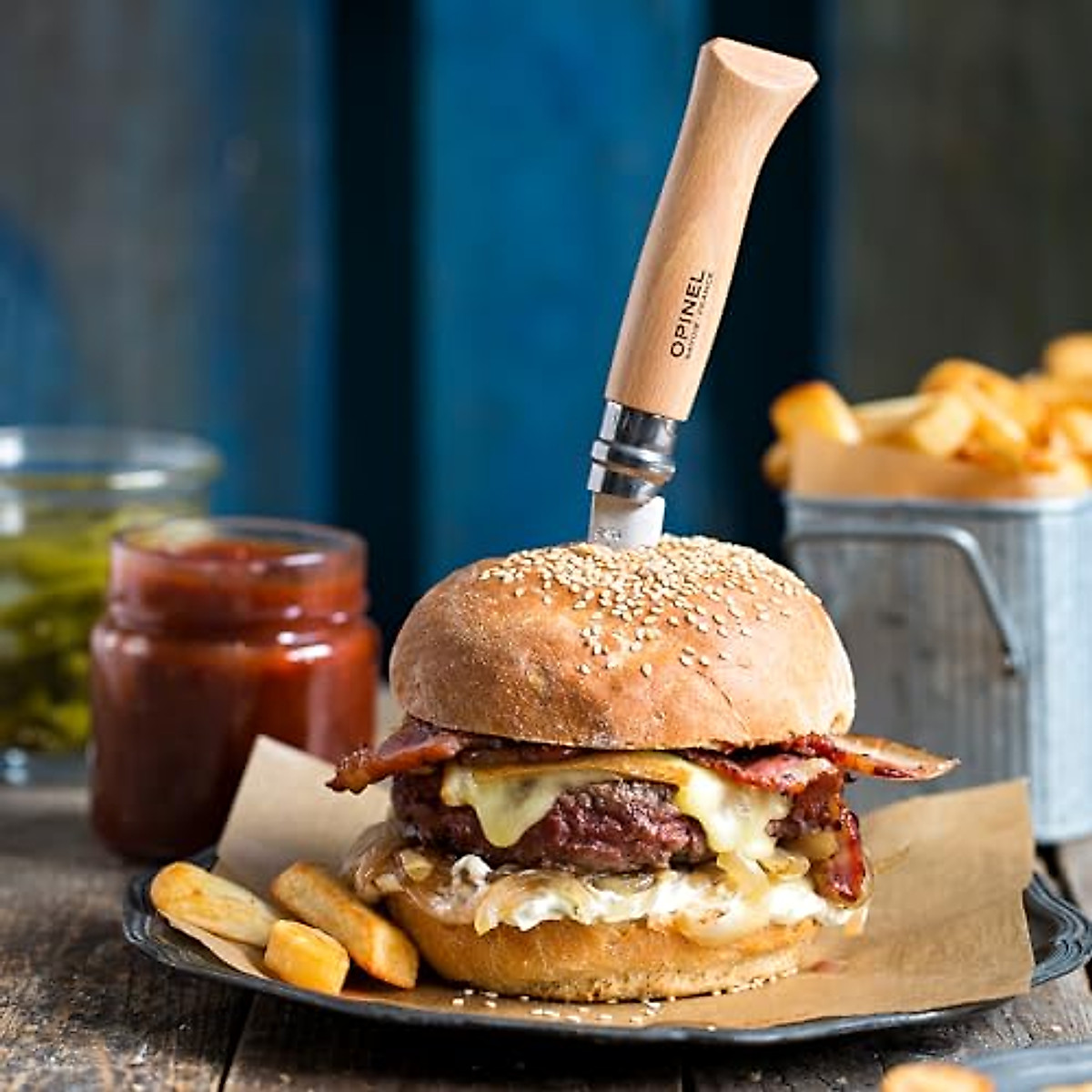 Opinel No.06 Stainless Steel Folding Knife with Beechwood Handle