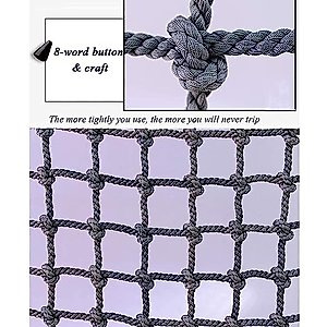 EkiDaz HXRW Rope Net Climbing Net for Kids Portable Protective Safety Net, for Indoor and Outdoor Playground Rope Net Playground Sets for Backyards (Size : 1 * 1m(3.3 * 3.3ft))