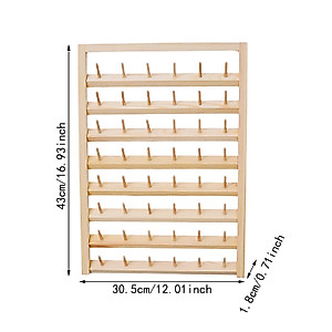 Fancyes Thread Rack with Hanging Hooks,Thread Holder Stand,Multipurpose,Thread Holder Organizer,Sewing Thread Storage Wall Mounted
