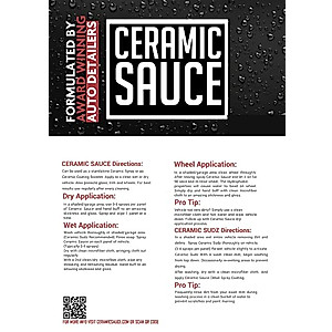 CERAMIC SAUCE Auto Detailing Spray-16oz CAR/SUV/BOAT/MOTORCYCLE (Includes Ultra Premium Microfiber Cloth)
