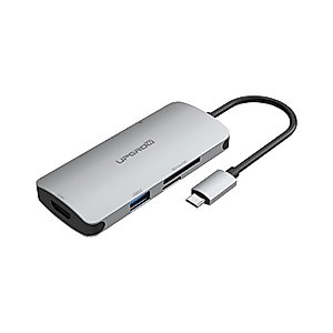 USB C Hub 7in1 UPGROW MacBook Pro Adapter USB C Dongle, 4K HDMI USB3.0 SD/TF Card Reader 100W PD (Latest Version)