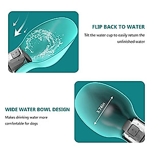 Portable Dog Water Bottle, 27OZ Dog Water Dispenser with Patented Leak-Proof Design for Dog Walking, Hiking and Traveling BPA-Free Materials (Green)