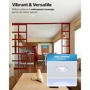 Sunco 10 Pack Retrofit LED Recessed Lighting 4 Inch, 5000K Daylight, Dimmable Can Lights, Baffle Trim, 11W=60W, 660 LM, Damp Rated - ETL