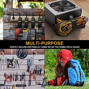 LuBanSir 9 Pack Extension Cord Holder, 10" Hook and Loop Heavy Duty Storage Strap for Cords, Rope, Hose, RV, Boat and Garage Organizers and Storage (Medium)