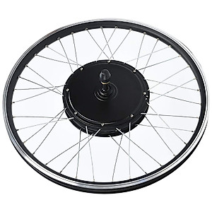 Mountain Bike E-Bike Conversion Kit with 48V 1500W Motor 26 Inch Wheel KT-LCD5 Meter, Electric Wheel Kit with Intelligent Controller(Cassette flywheel)