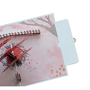 PQ Bees Pop Up Valentines Day Card | 3D Anniversary Wedding Thank You Birthday Card for Significant Other (Size 6 x 8 In - Romantic Couple Love Tree).