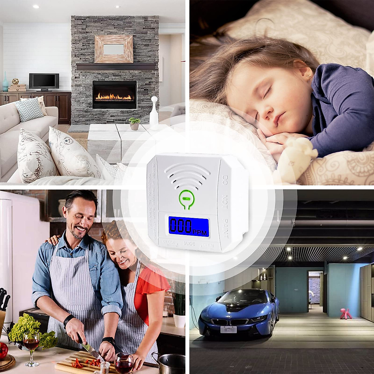 Carbon Monoxide Detector,CO Alarm Monitor Detector Complies with UL 2034 Standard for Home,Carbon Monoxide Sensor with LCD Digital Display and Sound Warning for Home