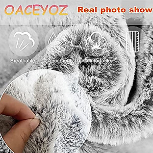 7ft Giant Bean Bag Cover, Big Bean Bag Chairs for Adults (No Filler, Cover only) Comfy Large Bed Fluffy Lazy Sofa (Light Grey)