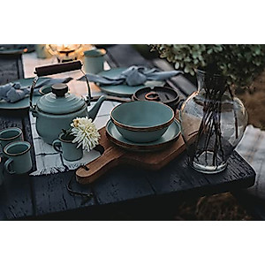 Barebones Enamel Bowls- Dishes Set of 2- Formal Enamel Bowl and Enamelware Set for Camping and Everyday Use- Mint