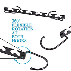 Space Saving Hangers Magic Hanger Closet Space Saver Organizers and Storage Wardrobe Space Saving Clothes Hangers Space Saving Hangers for Clothes Hanger Organizer (Black-Metal)