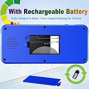 Great Boy Handheld Game Console for Kids Preloaded 270 Classic Retro Games with 3.0'' Color Display and Gamepad Rechargeable Arcade Gaming Player (Blue)