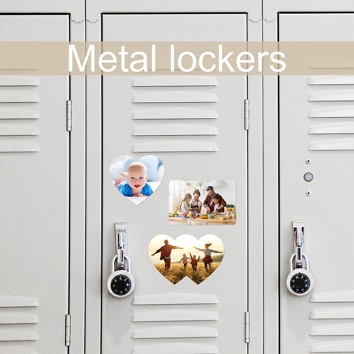 Custom Magnet Add Your Photo Fridge Magnets Home Decoration Photo Refrigerator Magnets Office and Kitchen Locker Magnets (Heart-Shaped（1pcs）)