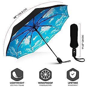 Repel Umbrella The Original Portable Travel Umbrella - Umbrellas for Rain Windproof, Strong Compact Umbrella for Wind and Rain, Perfect Car Umbrella, Golf Umbrella, Backpack, and On-the-Go